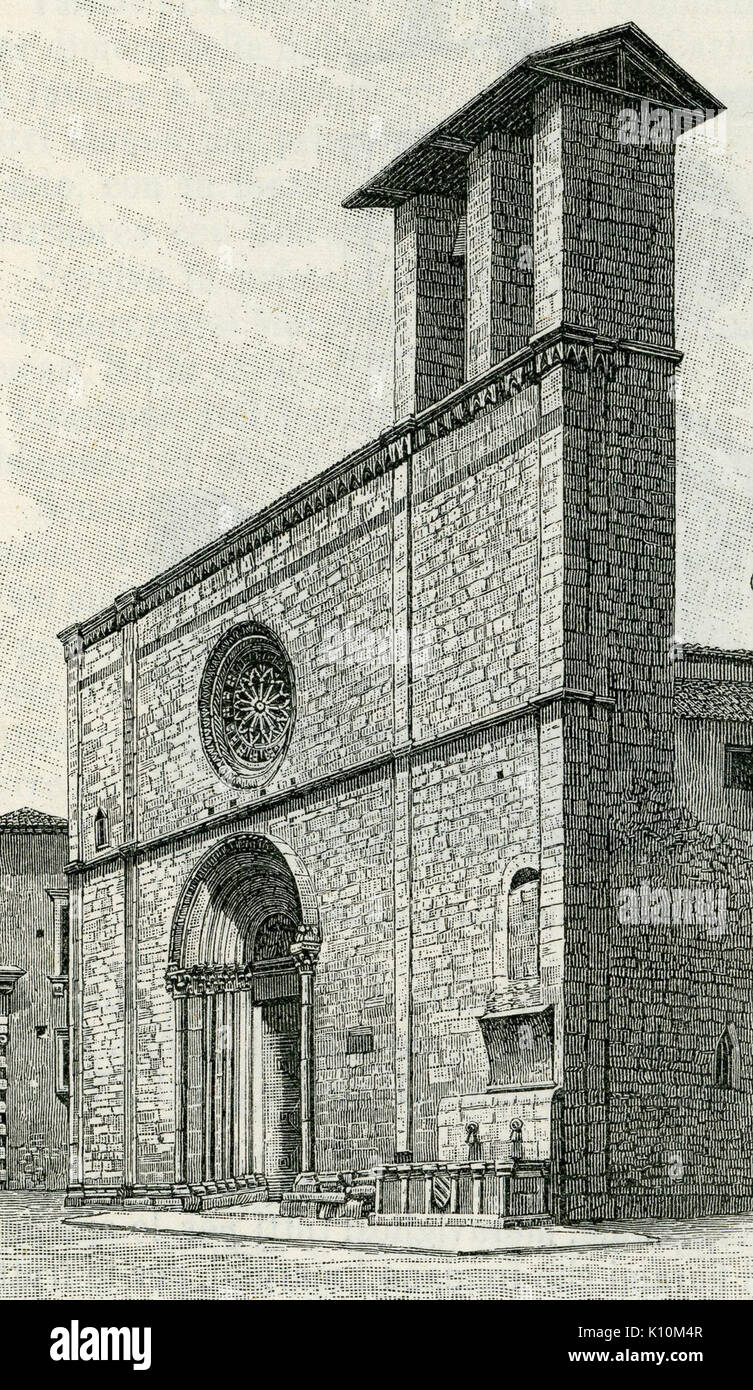 Aquila chiesa di Santa Giusta Stock Photo - Alamy