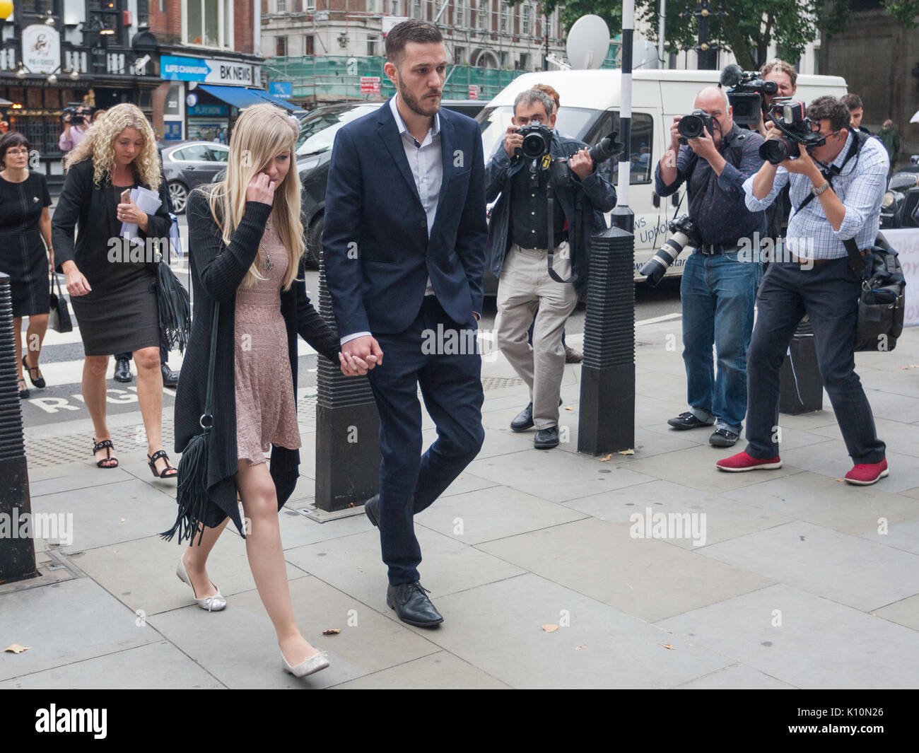 The parents of Charlie Gard, Connie Yates and Chris Gard, arriving at ...