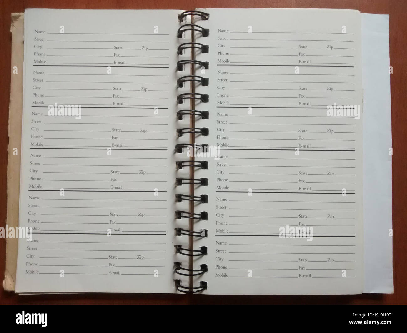 Address book 2 Stock Photo - Alamy