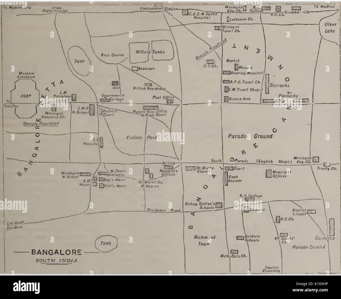 Bangalore, South India, 1898 Copy Stock Photo - Alamy