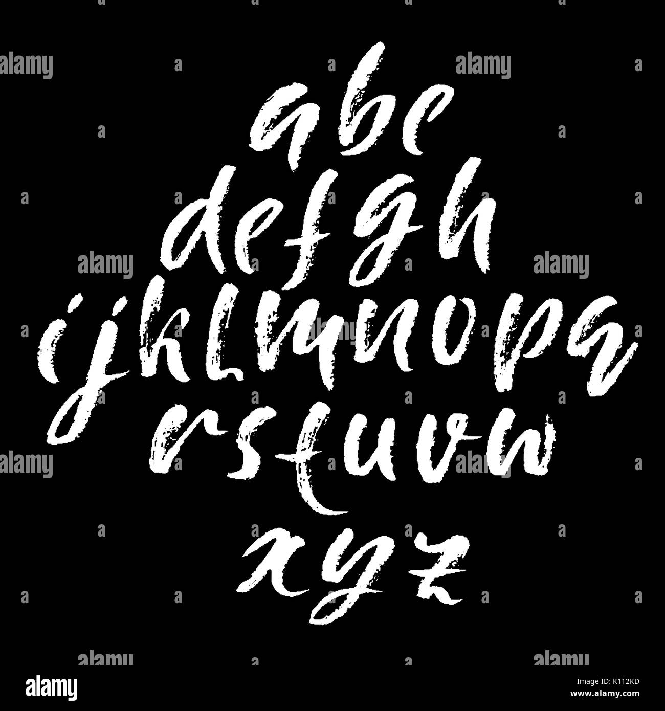 Hand drawn elegant calligraphy font. Modern brush lettering. Grunge ...