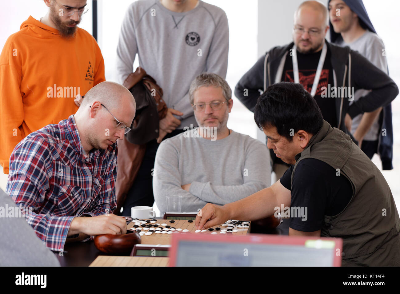 St. Petersburg, Russia - August 6, 2016: Participants of European Go ...