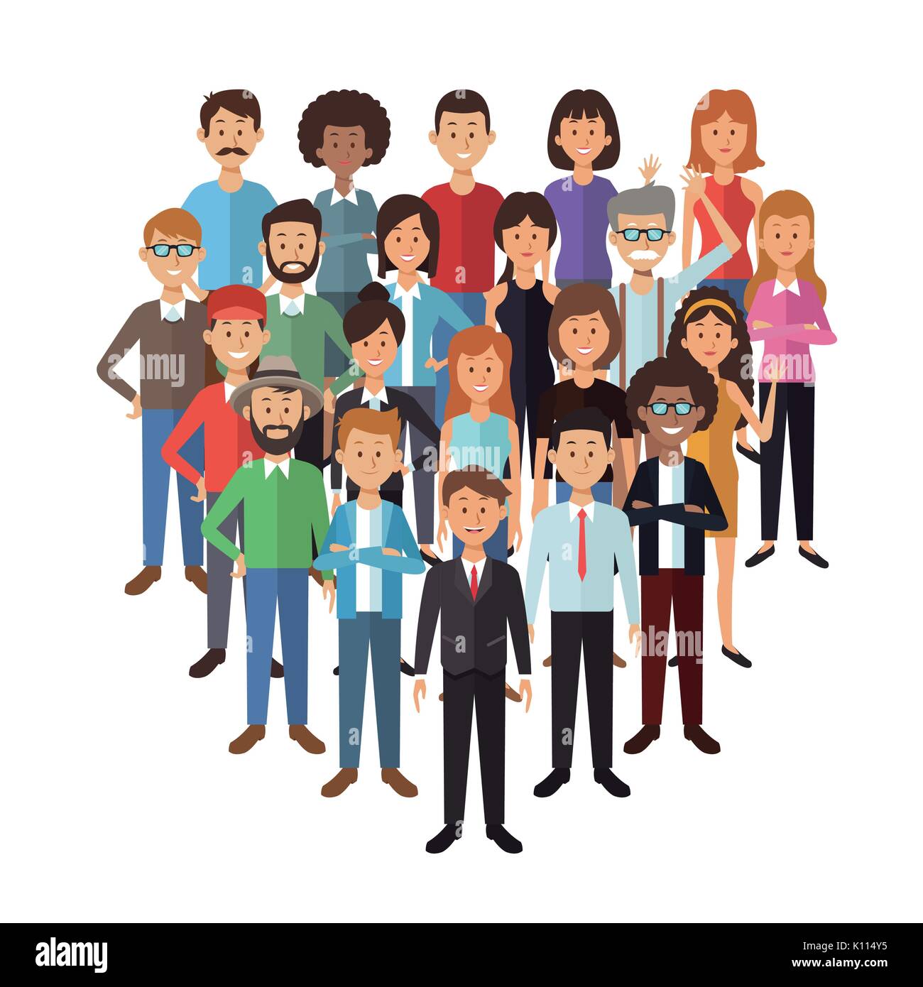 Group young elderly people Stock Vector Images - Alamy