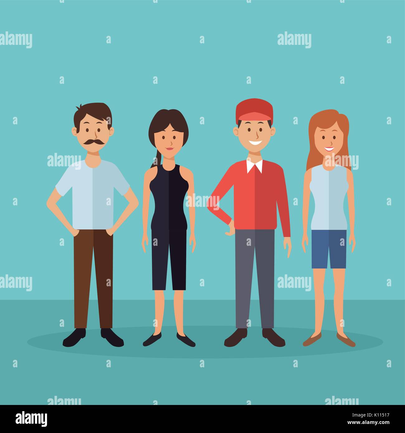 Full body of women Stock Vector Images - Alamy