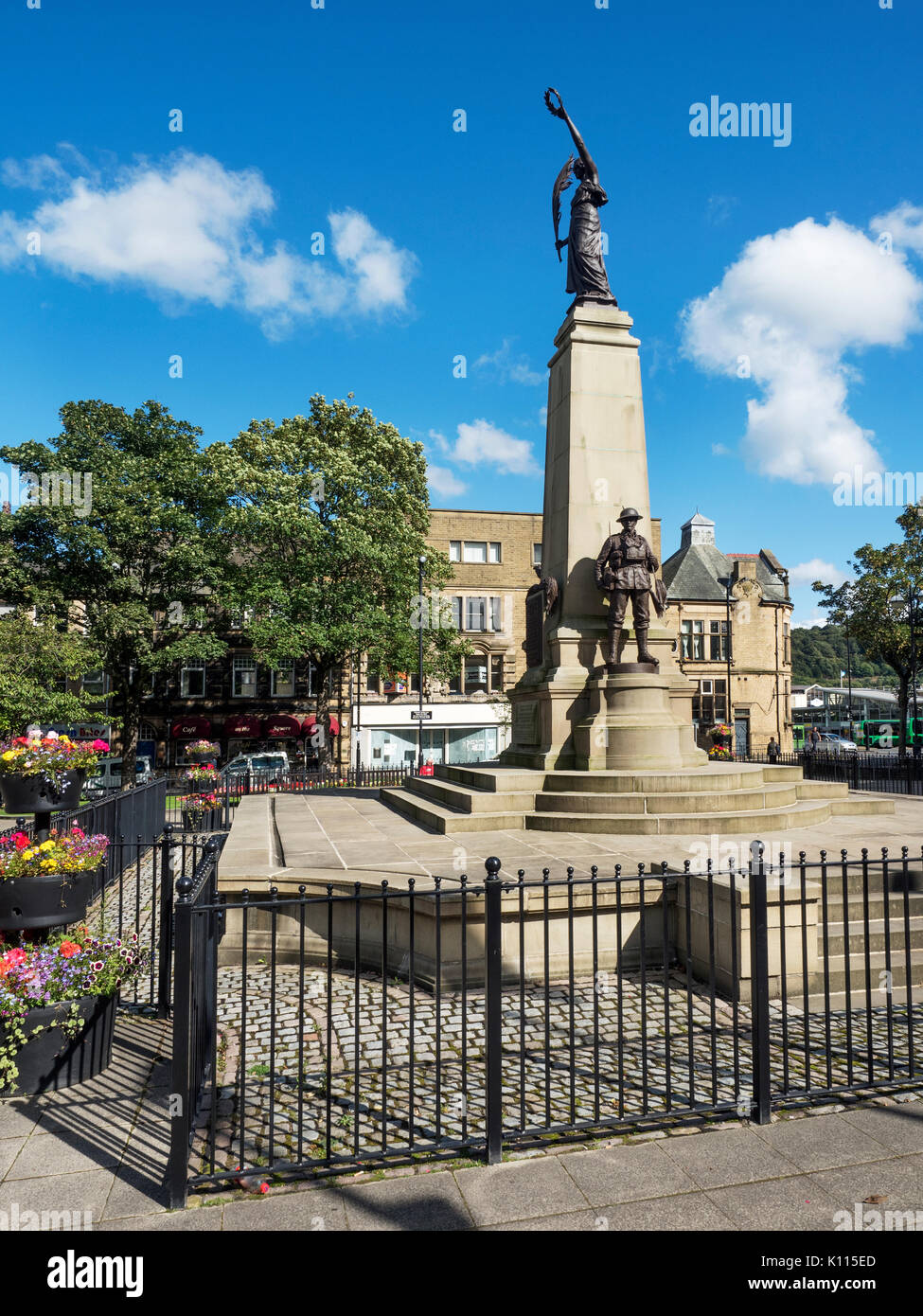 War Memorial in Keighley West Yorkshire England Stock Photo - Alamy