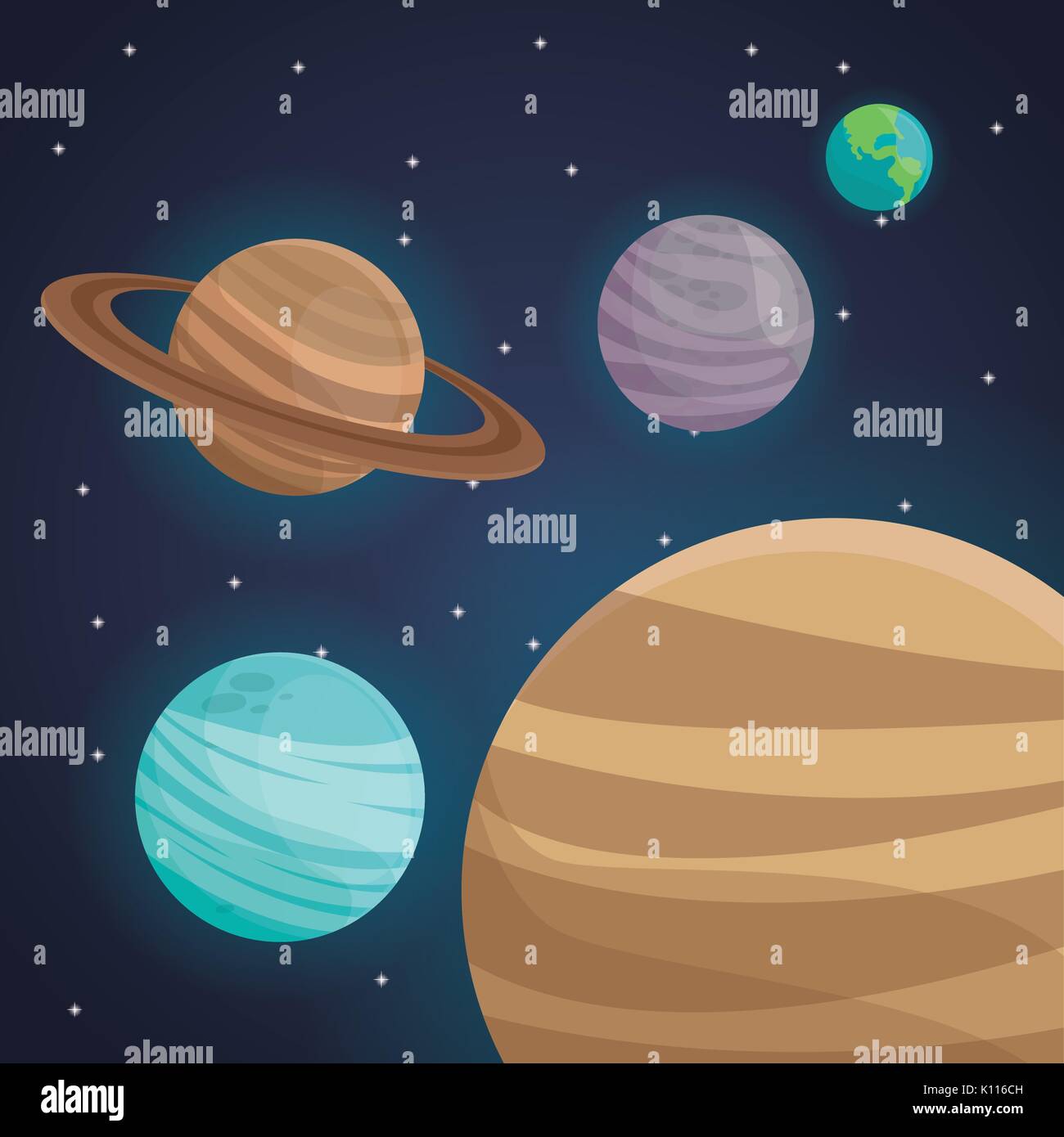 Solar System Planets Colors