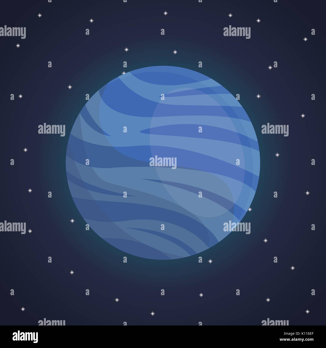 color space landscape background with view neptune planet Stock Vector ...