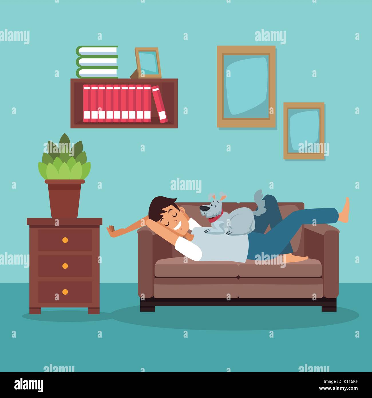 Sleepy scene Stock Vector Images - Alamy