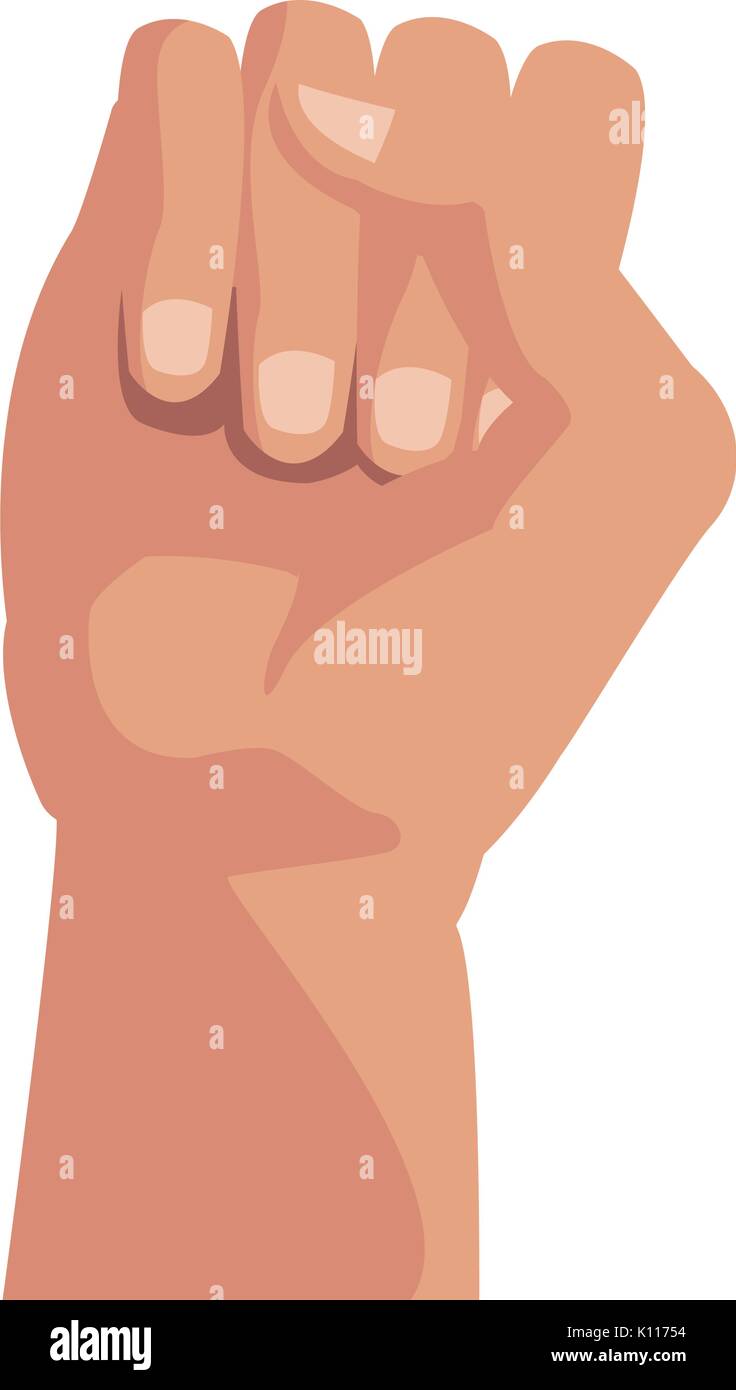 human hand fist gesture emblem Stock Vector Image & Art - Alamy