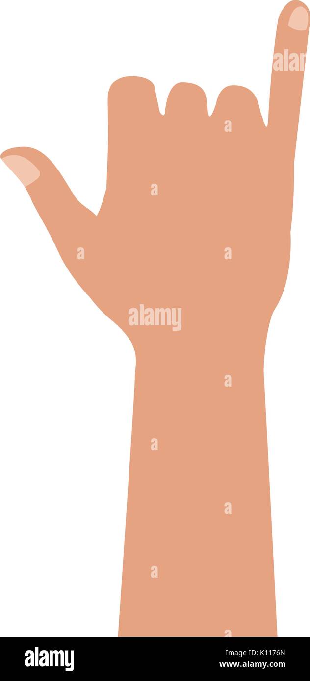 human hand gesturing aloha symbol Stock Vector Image & Art - Alamy