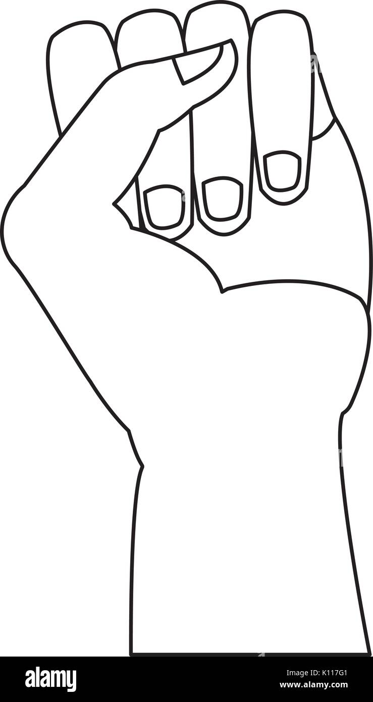 human hand fist gesture emblem Stock Vector Image & Art - Alamy
