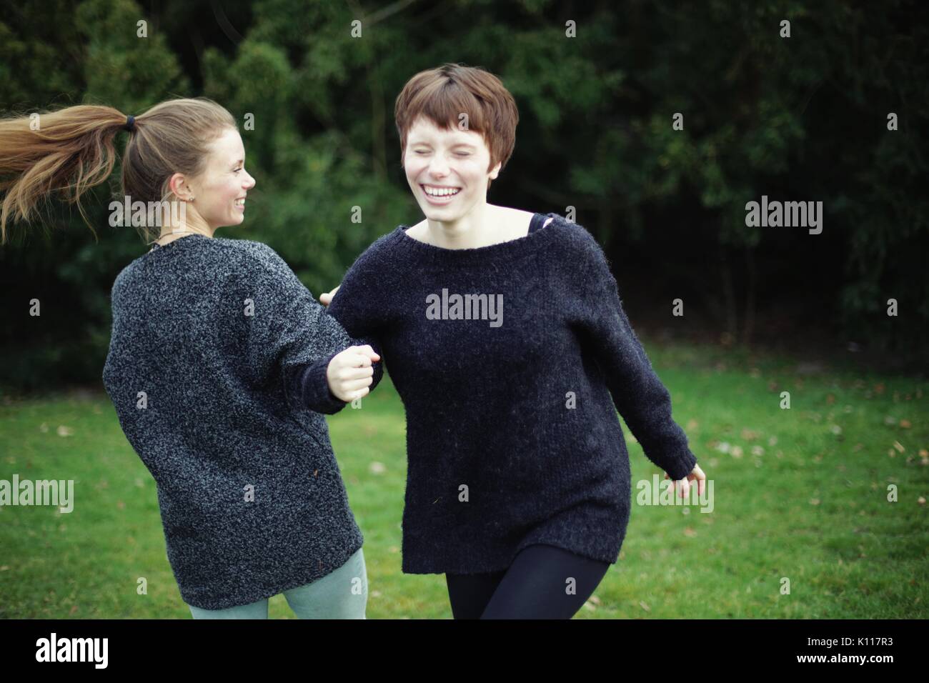 Woman playing with a circle hi-res stock photography and images - Alamy