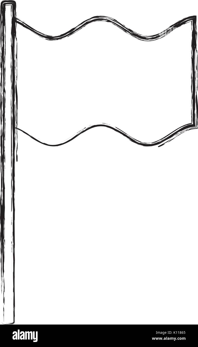 flag template clean horizontal waving isolated white on background ...