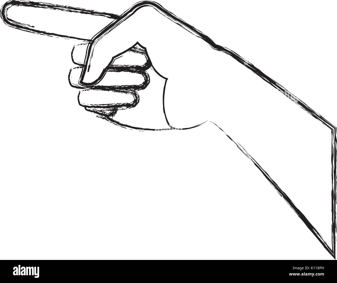 human hand gesture of pointing somewhere Stock Vector Image & Art - Alamy