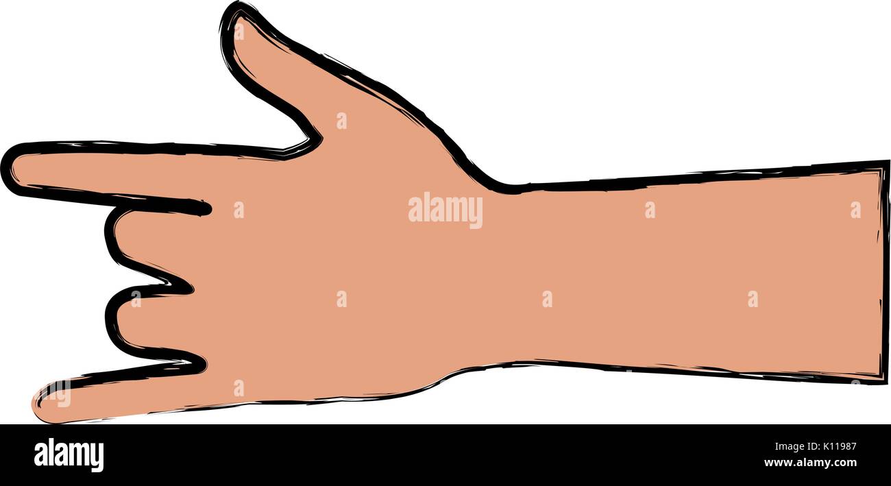 human hand rock and roll gesture icon Stock Vector Image & Art - Alamy