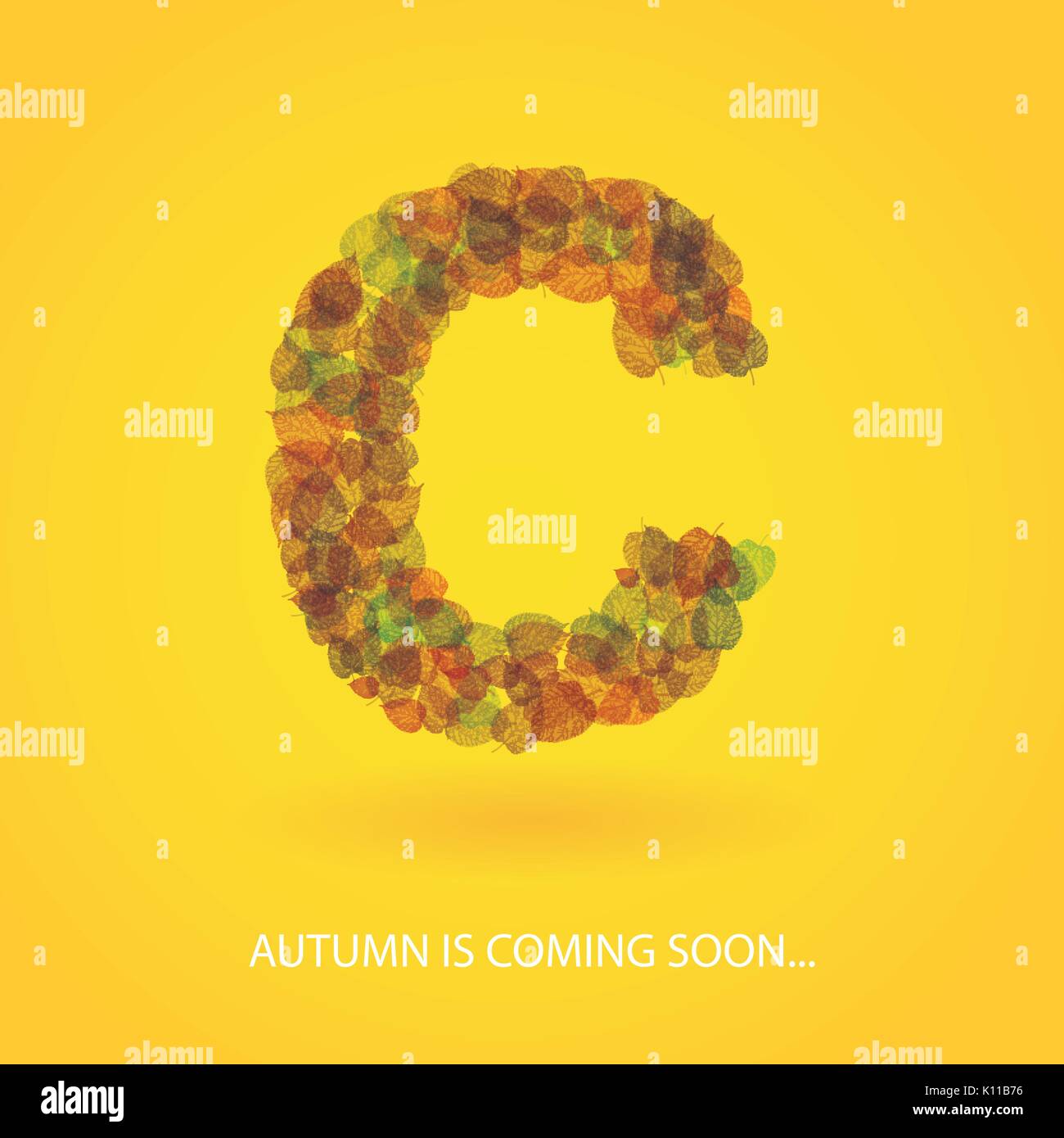 Autumn is Coming Soon Concept - Abstract Colorful Background, Cover or ...