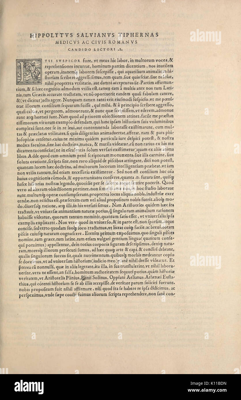 Aquatilium animalium historiae, liber primus (Page VIII) BHL44715670 ...