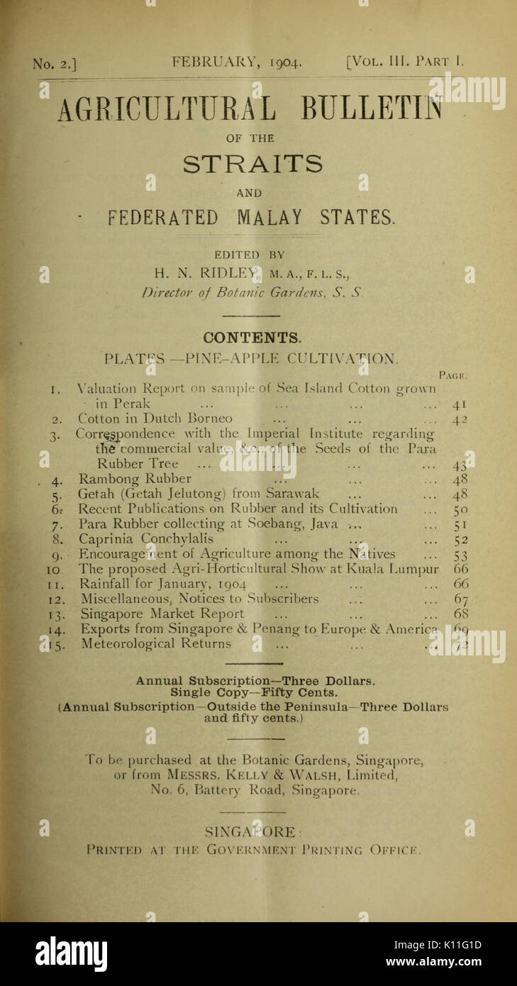 Agricultural bulletin of the Straits and Federated Malay States. New ...