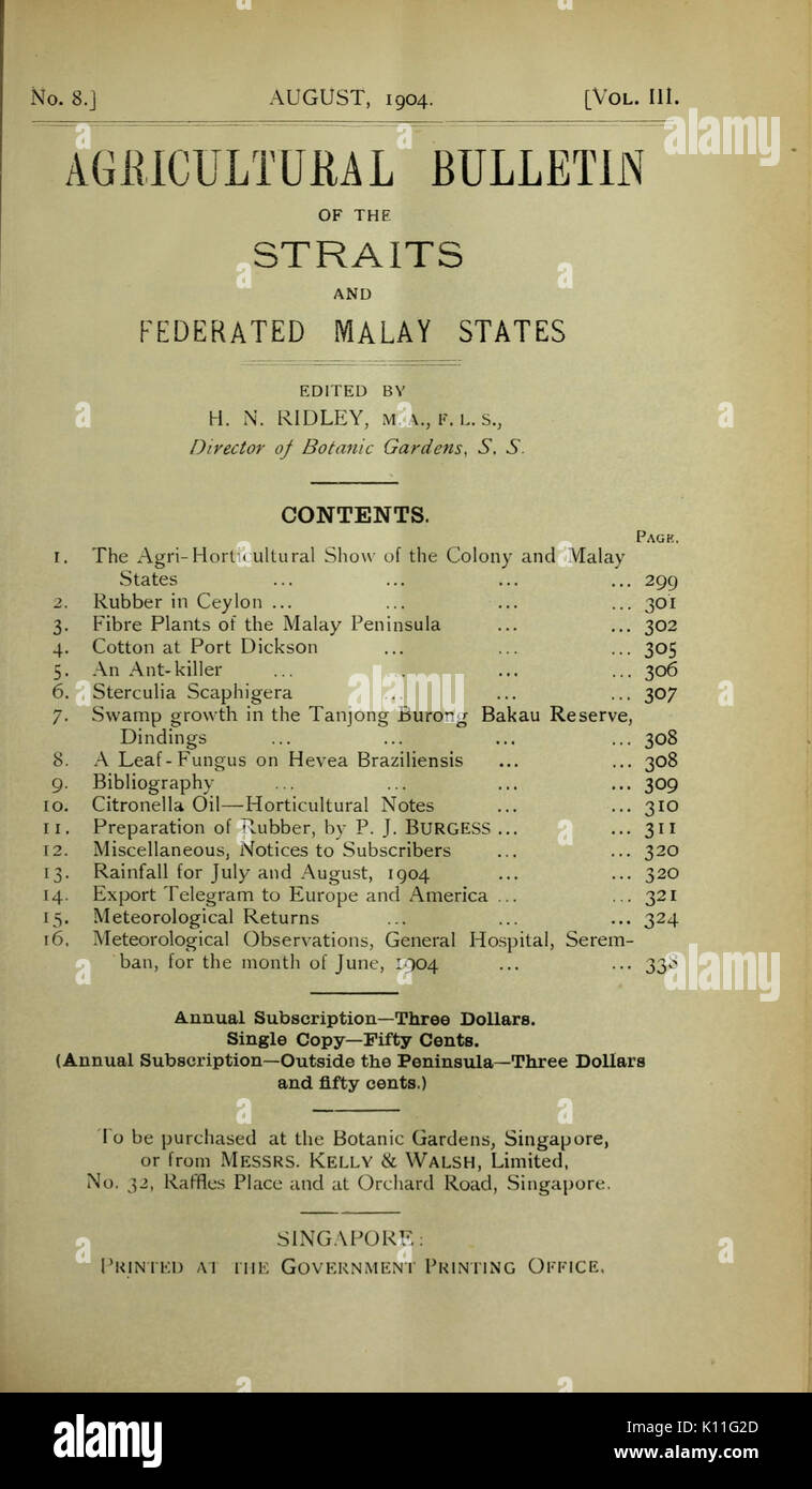 Agricultural bulletin of the Straits and Federated Malay States. New ...