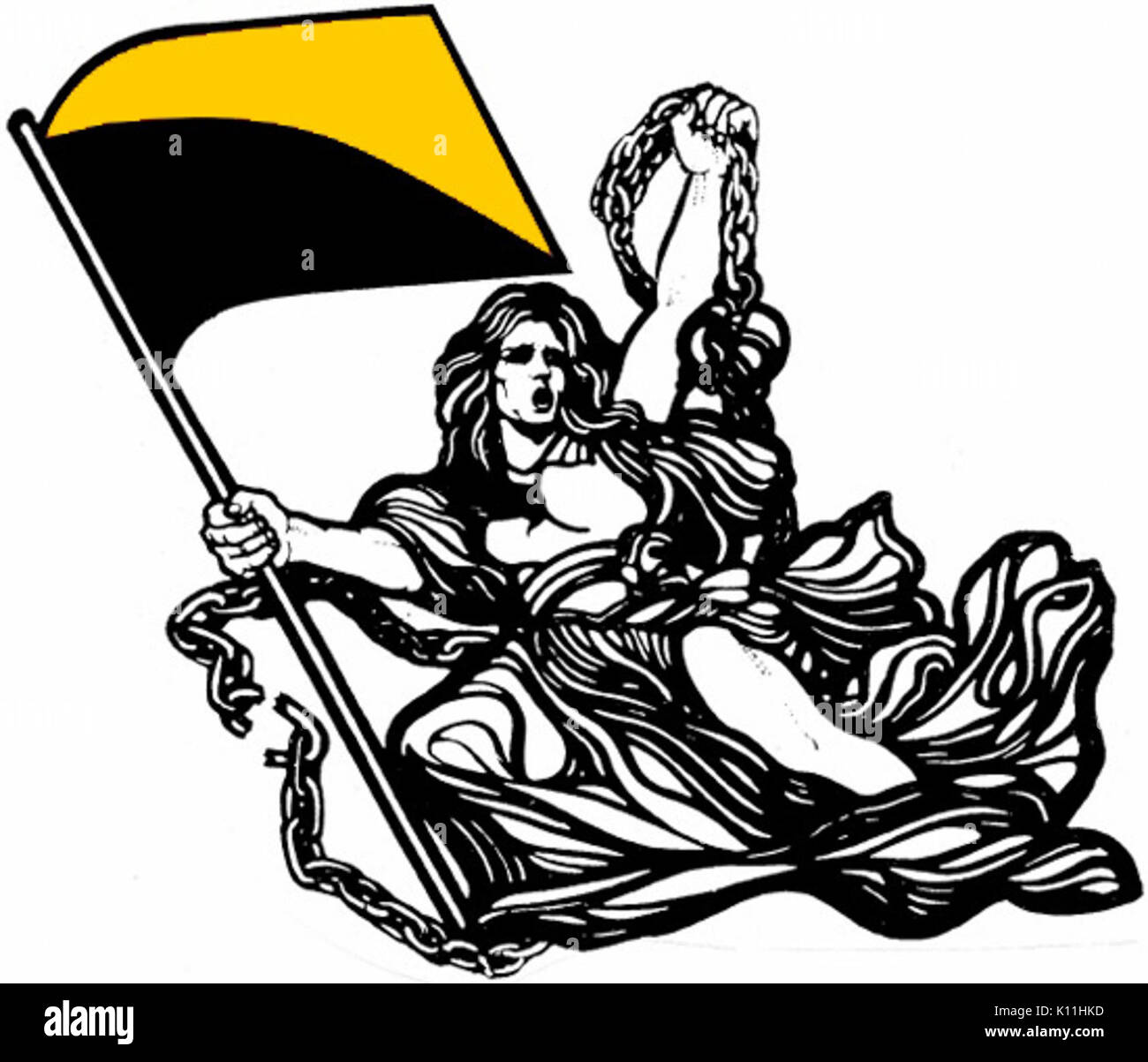 Ancap goldblack flag Stock Photo - Alamy
