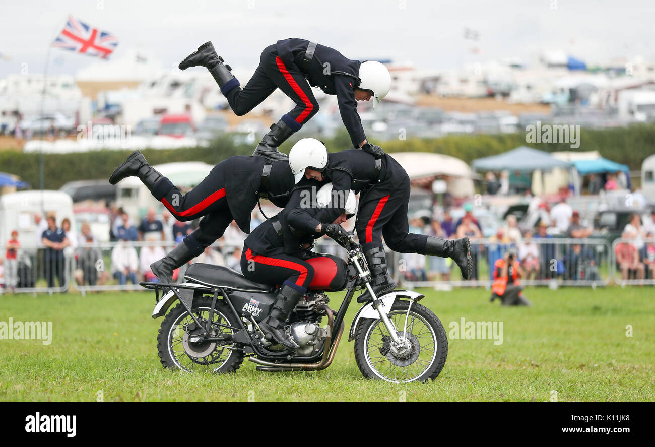 The White Helmets, The Royal Signals Motorcycle Display Team, perform ...