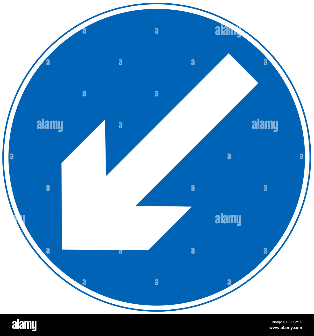 Keep left road sign hi-res stock photography and images - Alamy