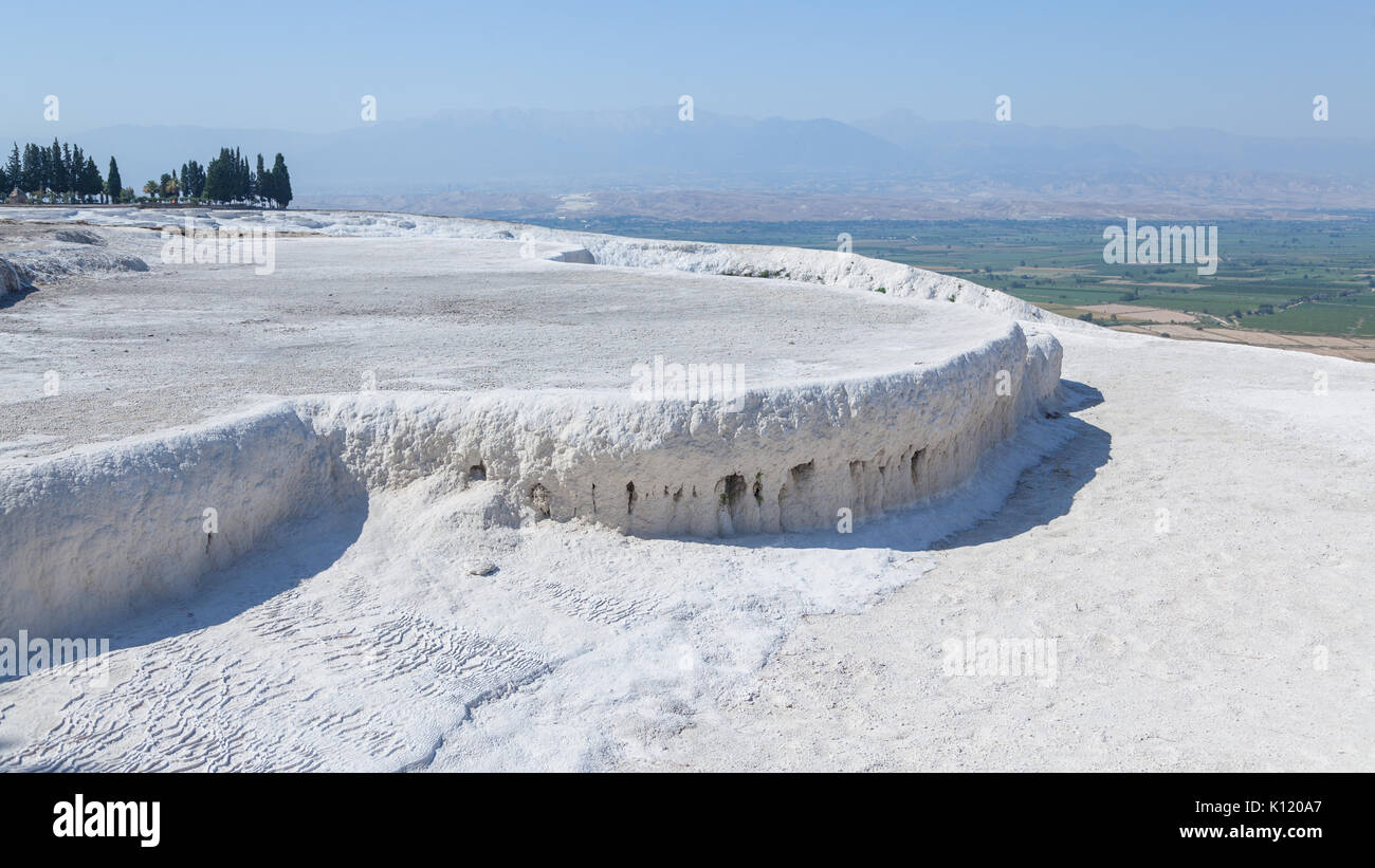 White travertines in Pamukkale, Turkey Stock Photo - Alamy