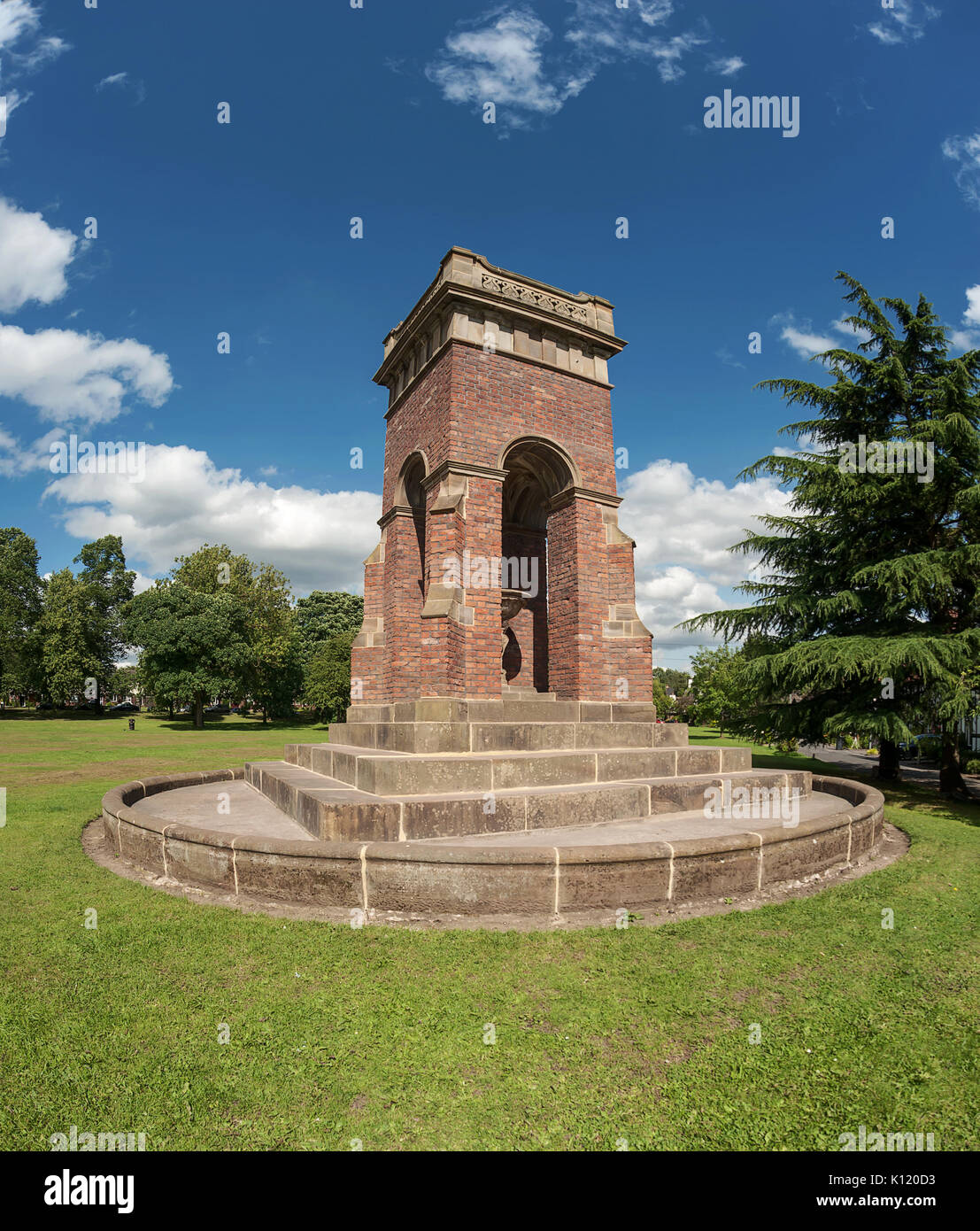 Views of and from the Fountain monument, Worsley Green, Salford Stock ...