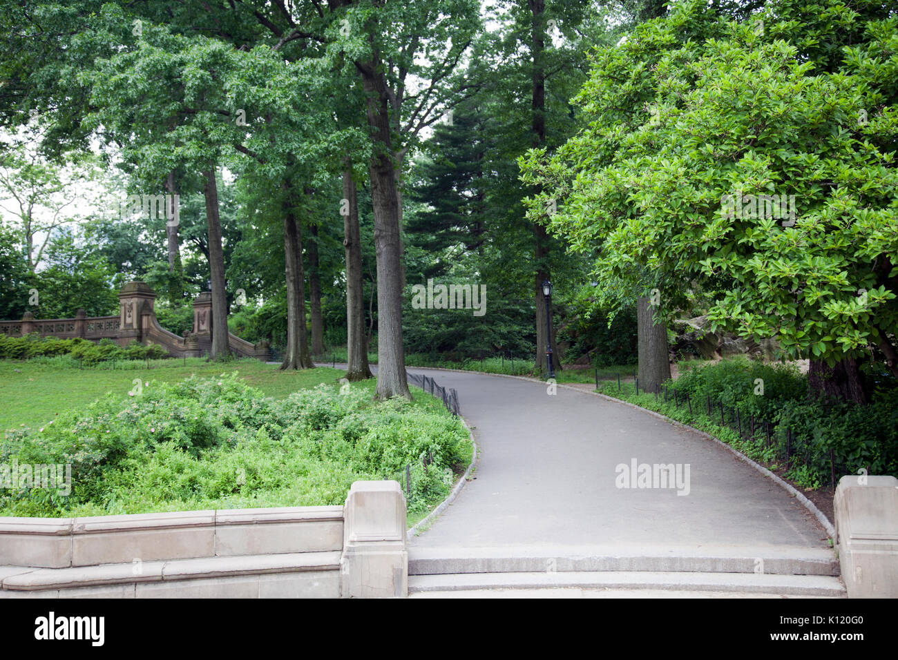 Bethesda Terrace Path in Central Park - New York - USA Stock Photo - Alamy