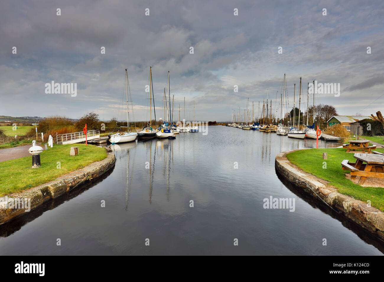 Exminster; Canal; Topsham; Devon; UK Stock Photo - Alamy