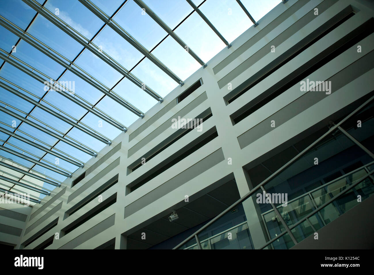 Glass roof inside a modern office building Stock Photo - Alamy
