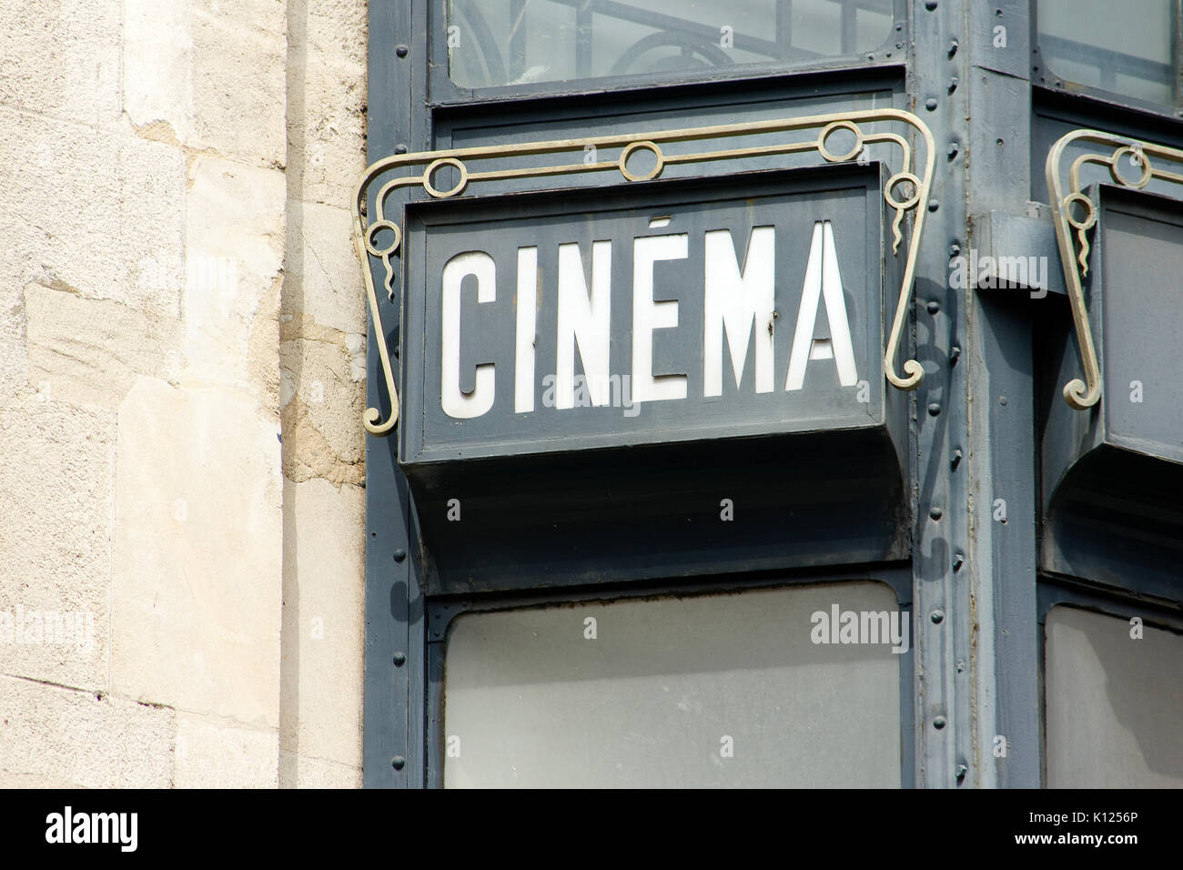 Ornate cinema sign Stock Photo - Alamy