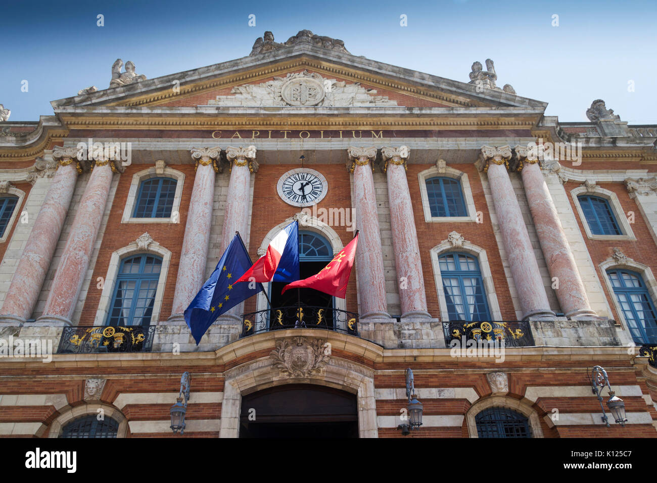 The Capitole de Toulouse, central square of the French city Stock Photo ...