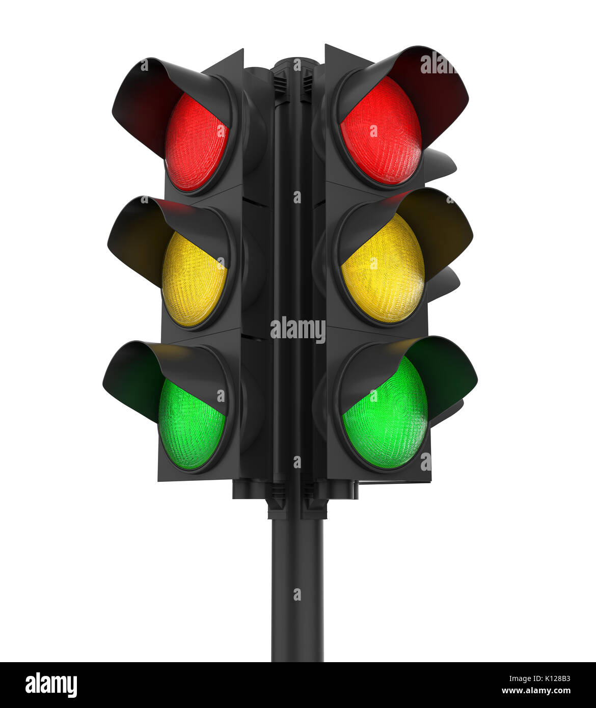 Traffic Lights Isolated Stock Photo - Alamy