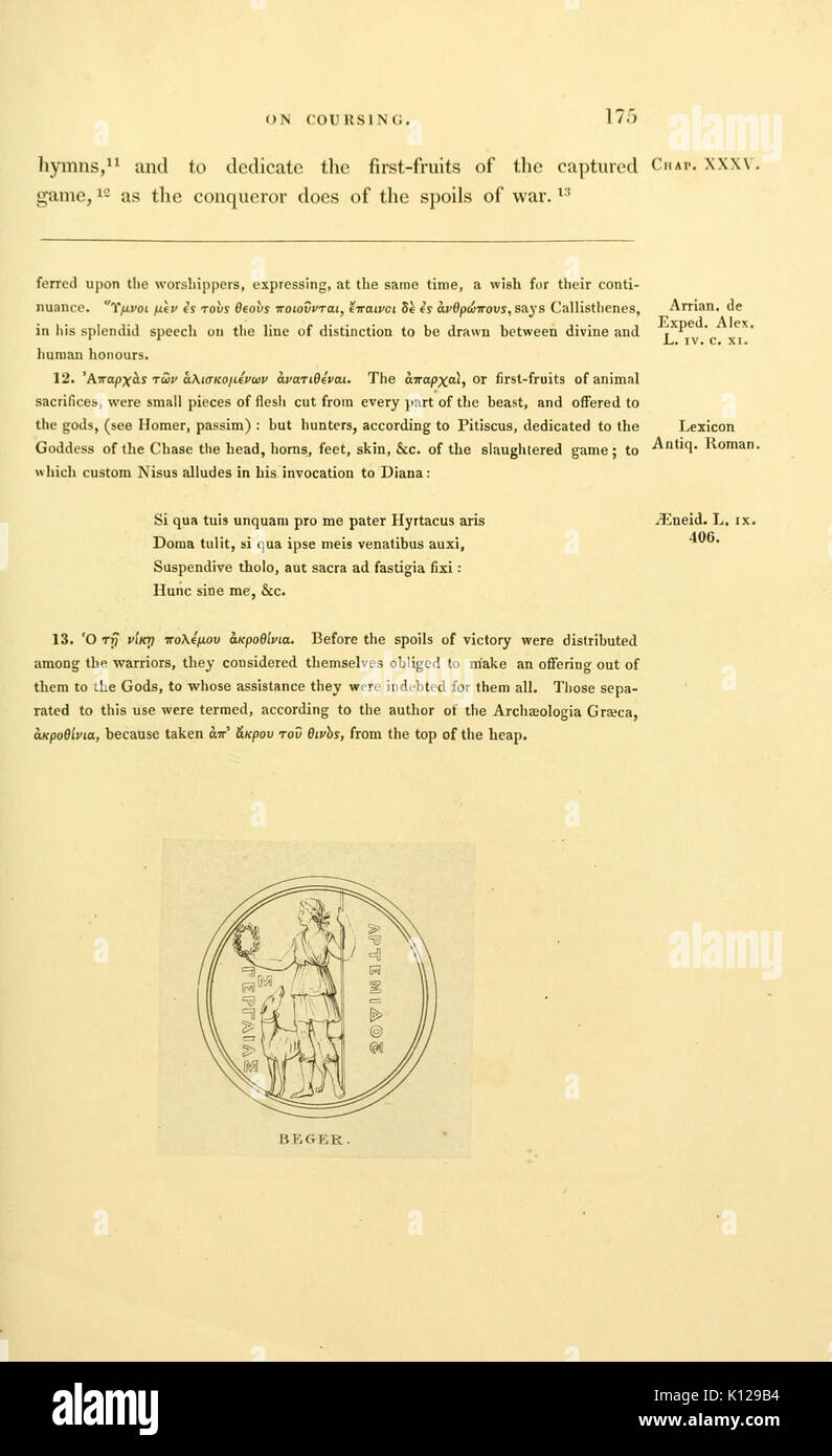 Arrian on coursing (Page 175) BHL20589100 Stock Photo - Alamy