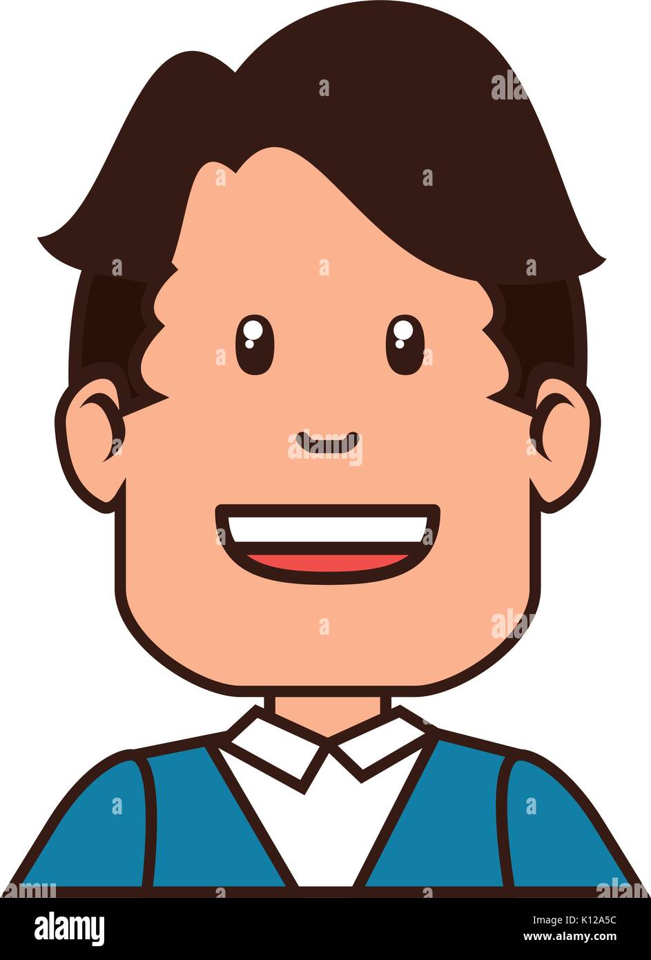 man icon over white background vector illustration Stock Vector Image ...