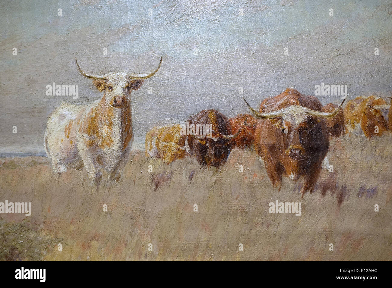 Approaching Herd, by Frank Reaugh, 1902, oil on canvas mounted on ...