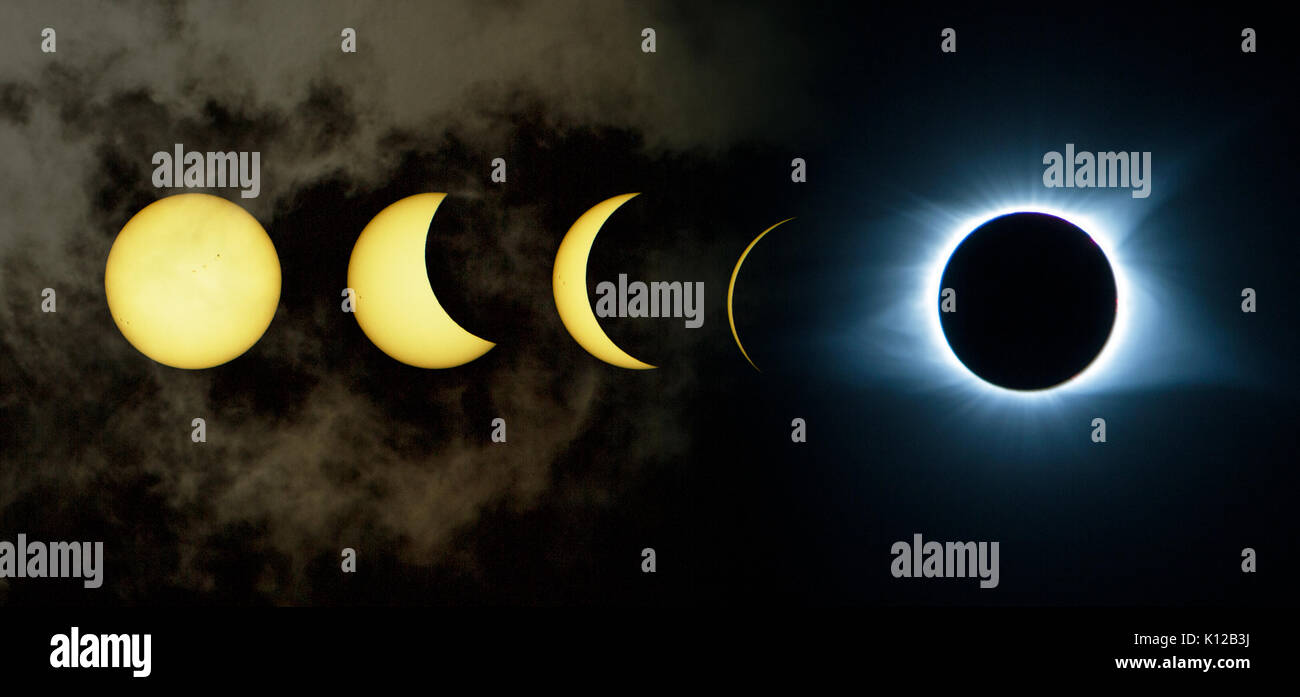 Different stages of solar eclipse hi-res stock photography and images ...