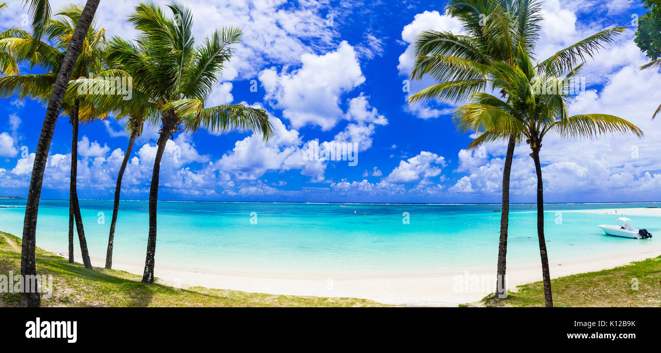 Tropical sandy beach mauritius hi-res stock photography and images - Alamy