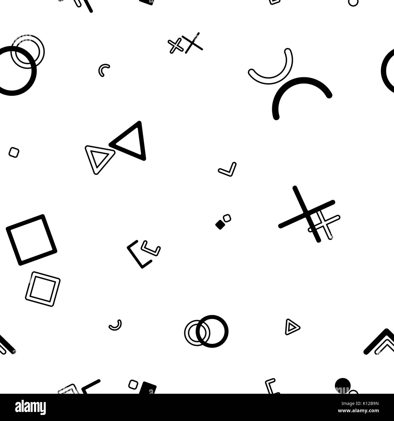 Seamless Black and White Pattern. Abstract Backdrop. Stylish Endless ...