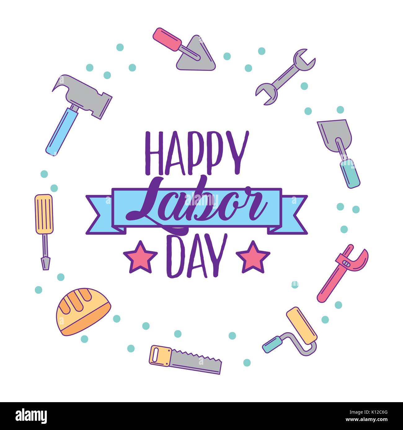 happy labor day Stock Vector Image & Art - Alamy