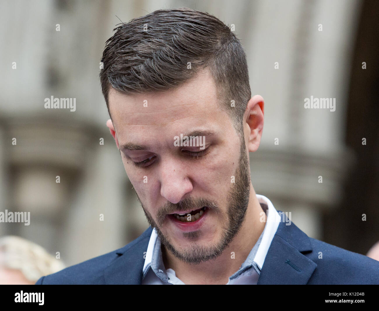 The parents of Charlie Gard, Connie Yates and Chris Gard, making a ...