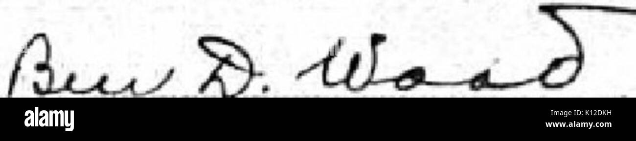 Ben D Wood signature 1917 Stock Photo - Alamy