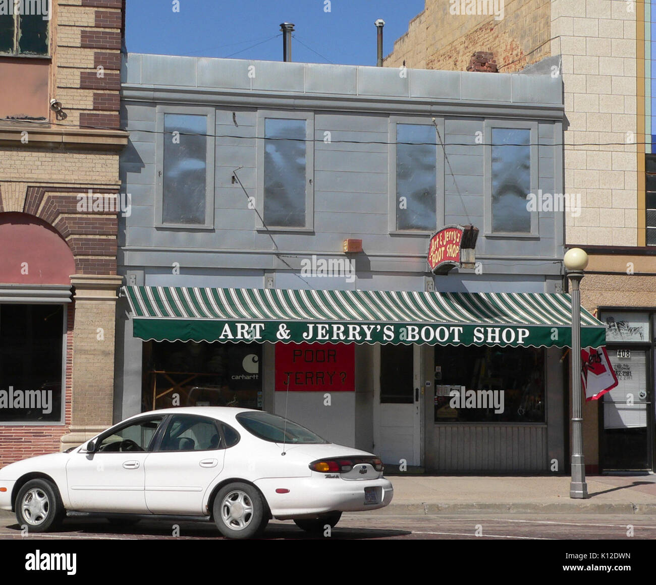 A photograph depicting Box Butte Avenue in Alliance, Nebraska, showing ...