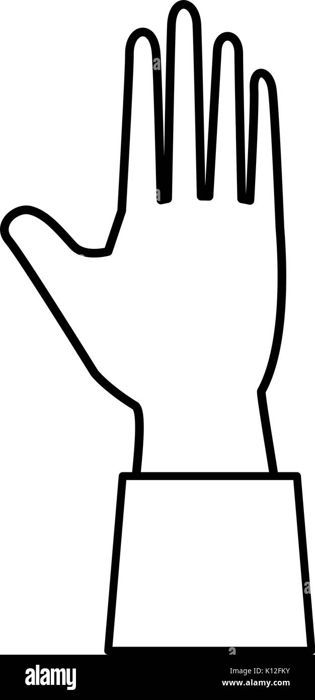 Human hand symbol icon vector illustration graphic design Stock Vector ...