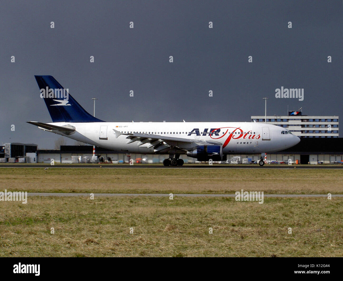 Airbus A310 Air Plus EC IPT landing at Schiphol Stock Photo - Alamy