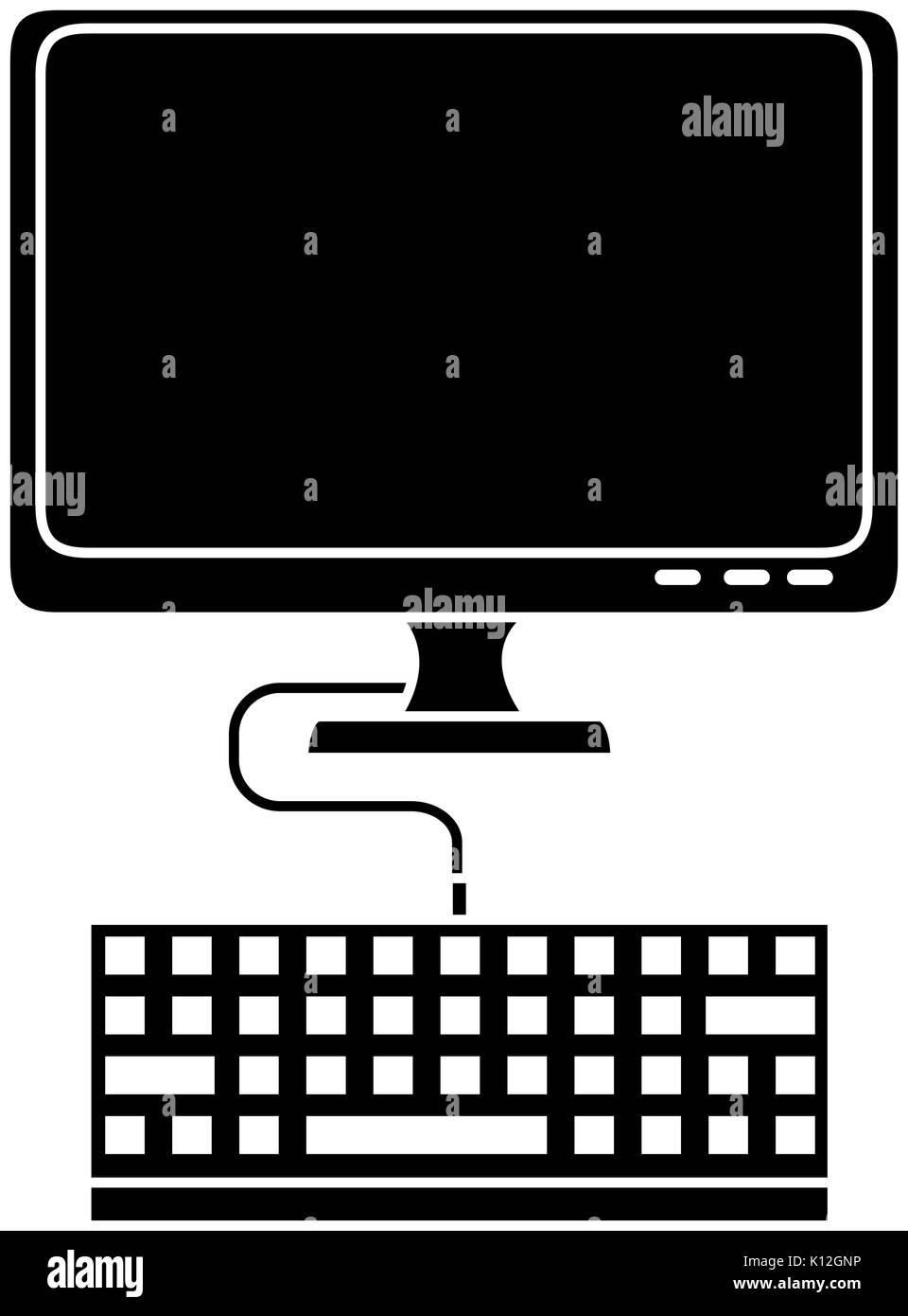 computer icon over white background vector illustration Stock Vector ...