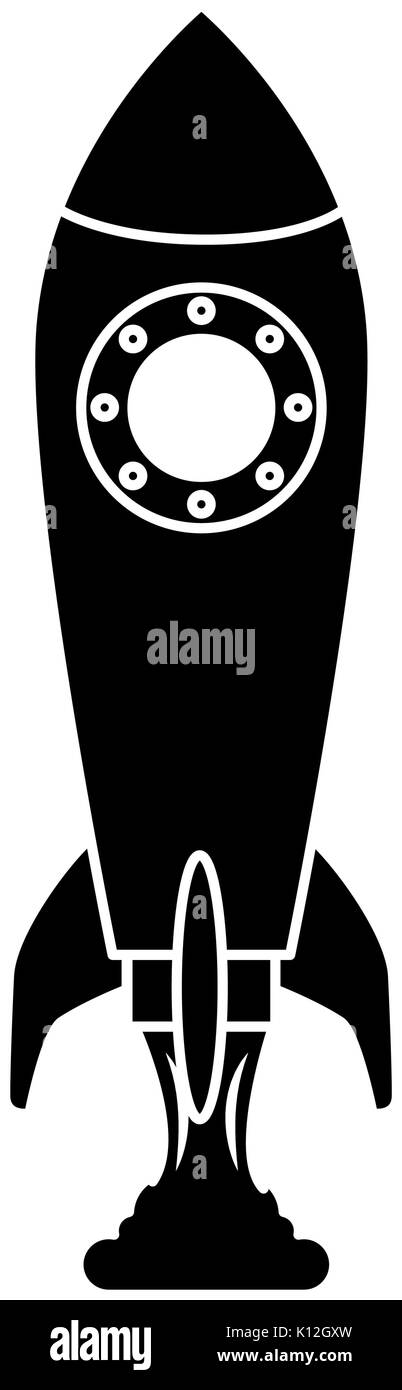 space rocket icon over white background vector illustration Stock ...