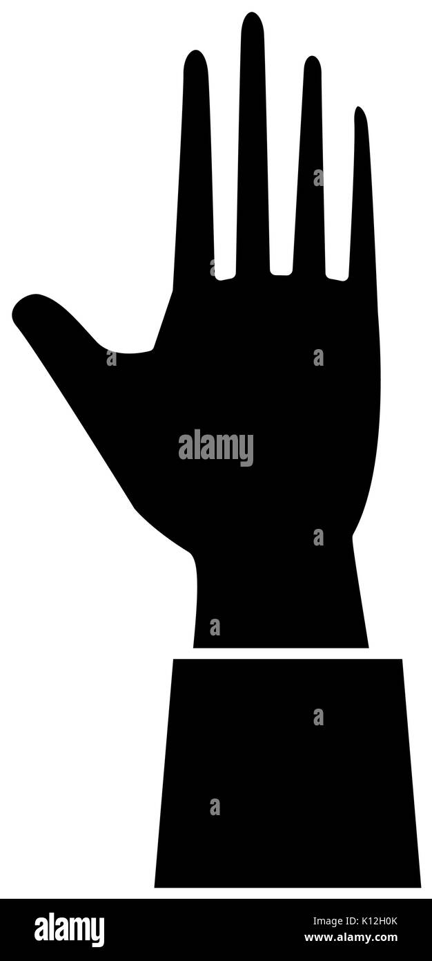 human hand icon over white background vector illustration Stock Vector ...