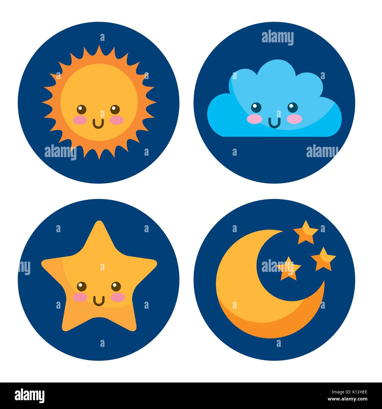 icon set Climate objects cartoon Stock Vector Image & Art - Alamy